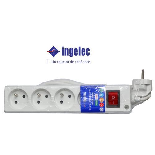 RALLONGE 4 PRISES 1,5m (2P+T) INGELEC | Faidbrico